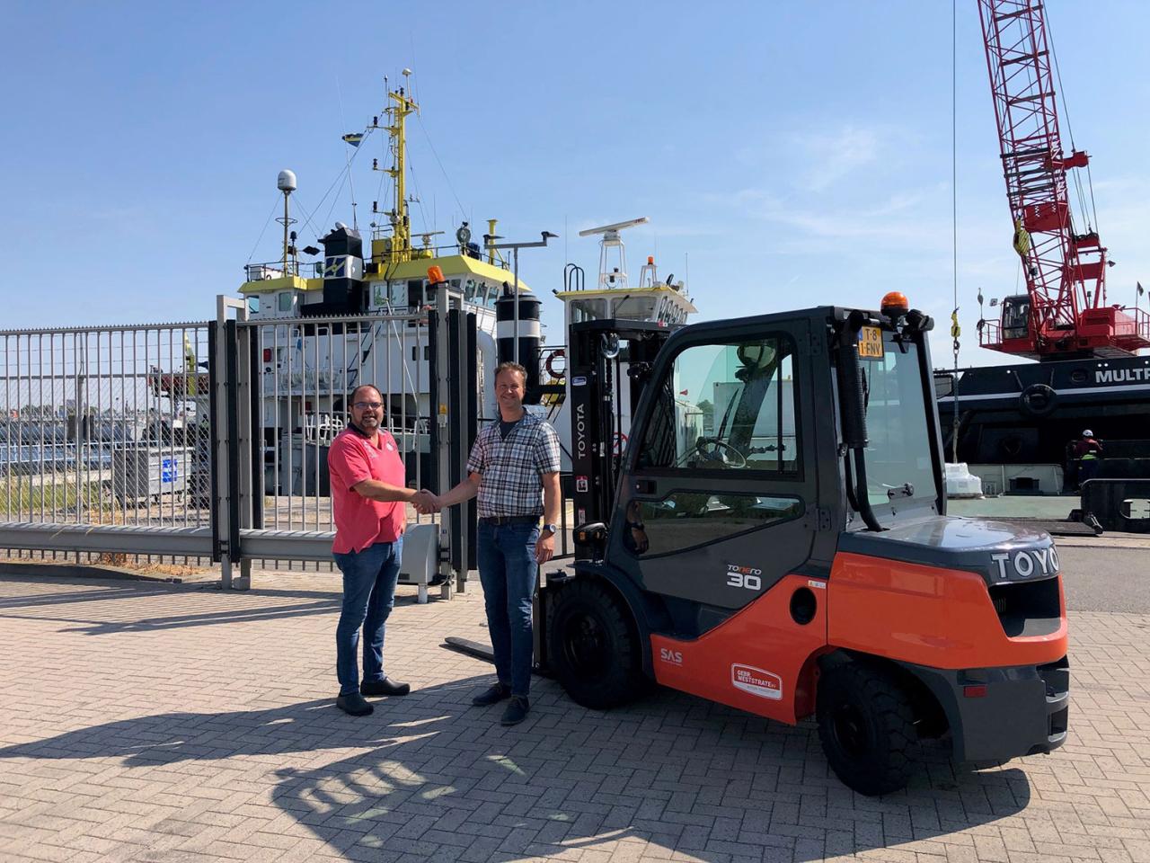 Nieuwe Toyota 8FDF30 voor Multraship Terneuzen
